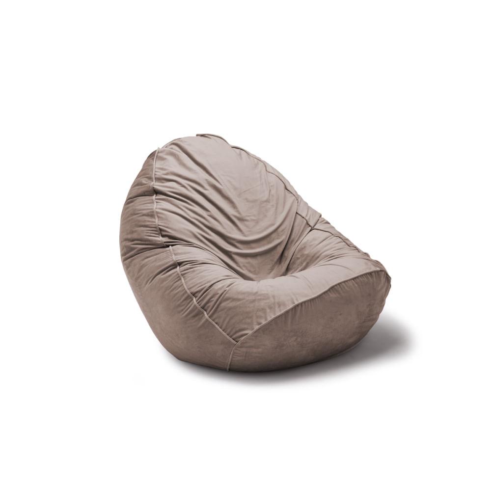 Puff com Tecido Suede - Cinza | Shopee Brasil