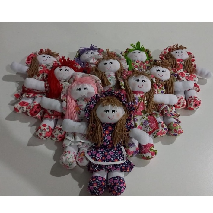 Kit 5 Bonecas de Pano Infantil Menina Sortidas | Shopee Brasil