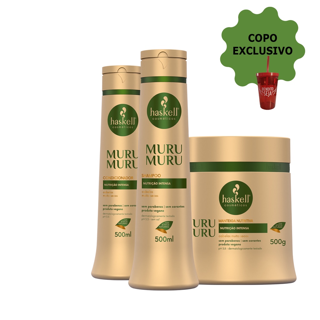 Kit Haskell Murumuru Shamp Cond Masc 500ml | Shopee Brasil