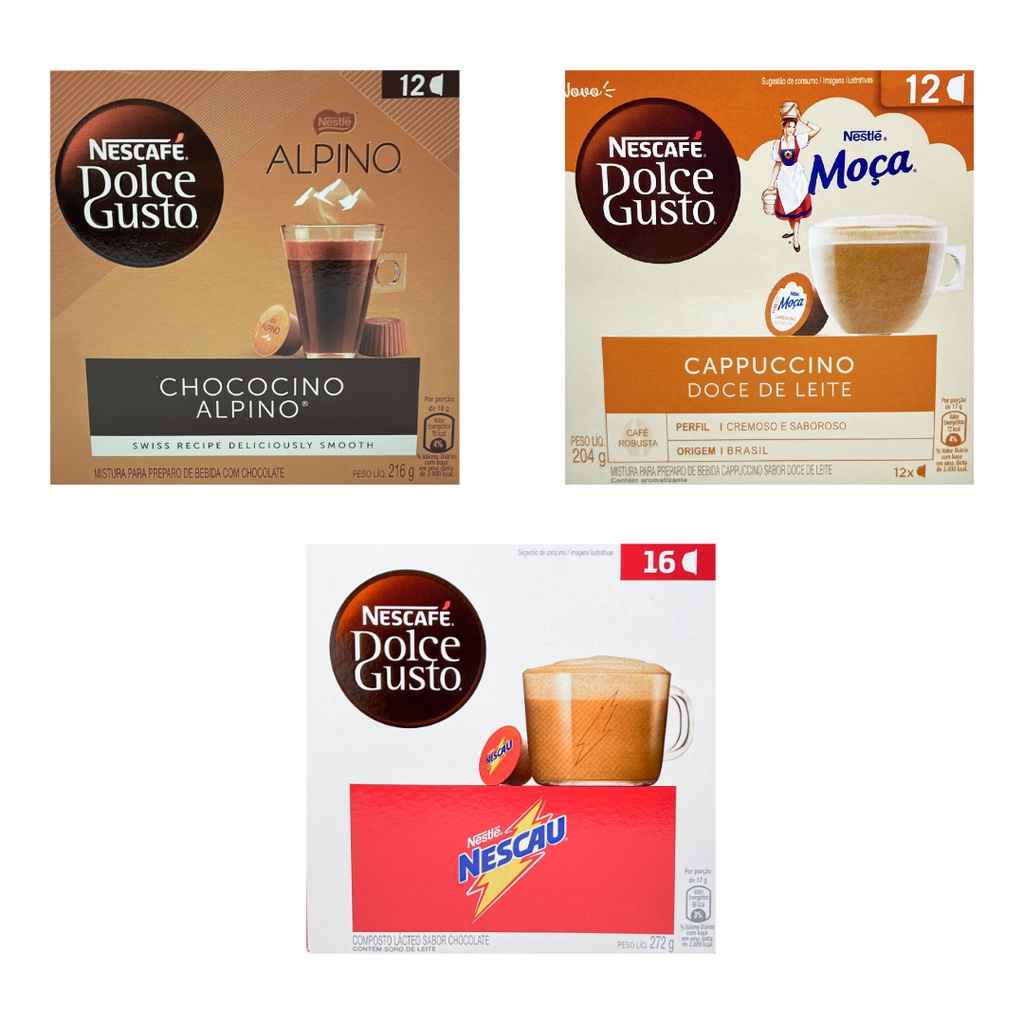Kit Especial Caixa Cápsulas Nescafé Dolce Gusto Sabores Exclusivos ...