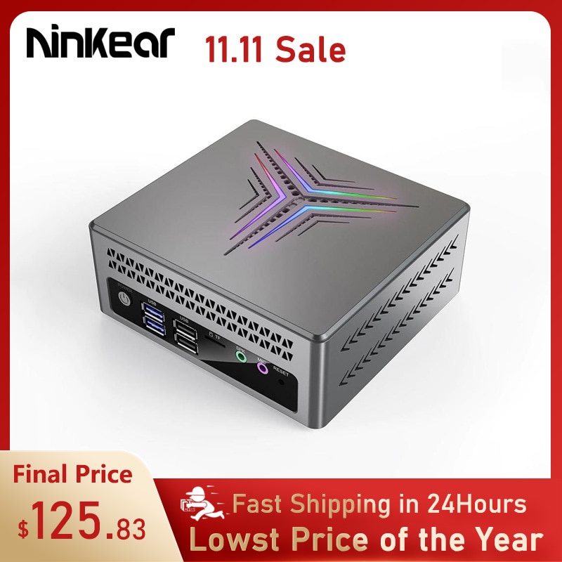 original Ninkear Mini PC Processador Intel N5095 Windows 10 Win 11 ...