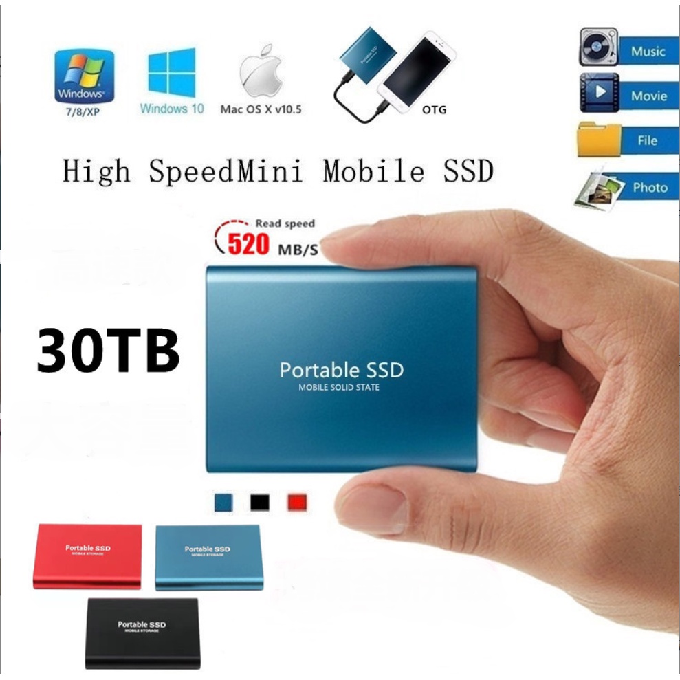 HD Externos SSD 8TB/16TB/30TB USB3.0 Externo Hard Drive 4TB Portable Solid State Drive 1TB/2TB ...