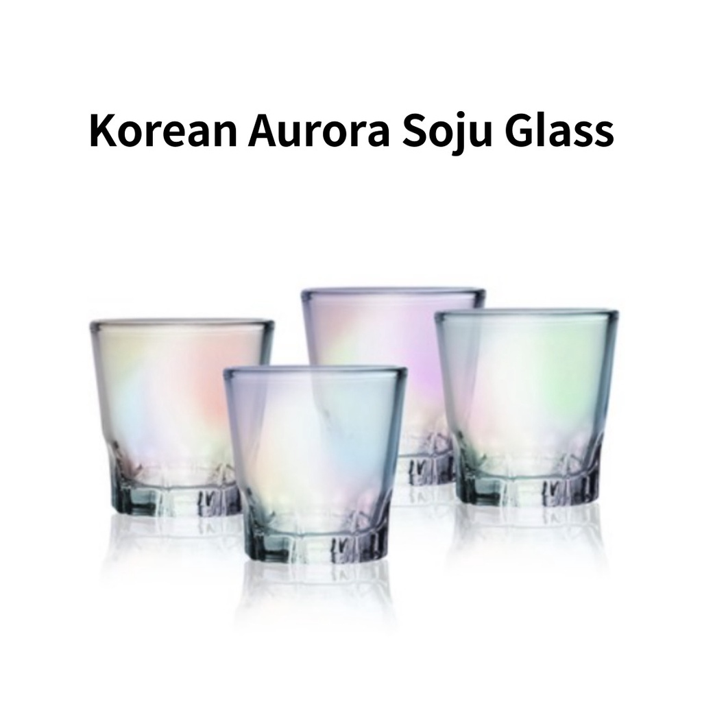 Korean Aurora Soju Glass 4P set | Shopee Brasil