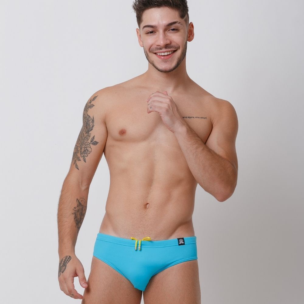Sunga Masculina Cavada Santo Luxo Man Azul Piscina | Shopee Brasil