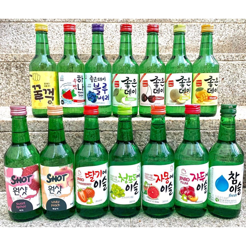 Soju Bebida Tradicional Coreana Importada Sabores Variados 360ml ...