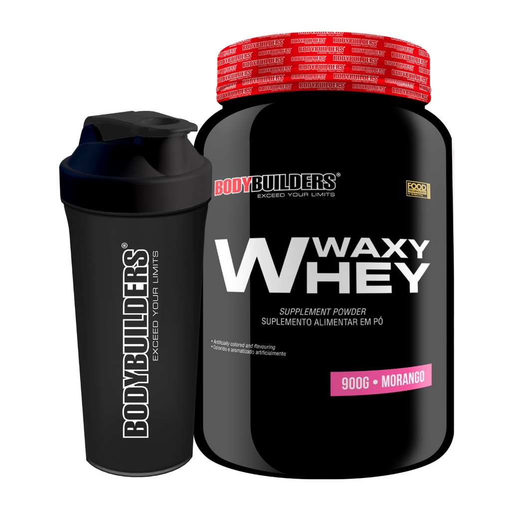 Kit Waxy Whey Protein 900g + Coqueteleira - Bodybuilders - Desconto no ...