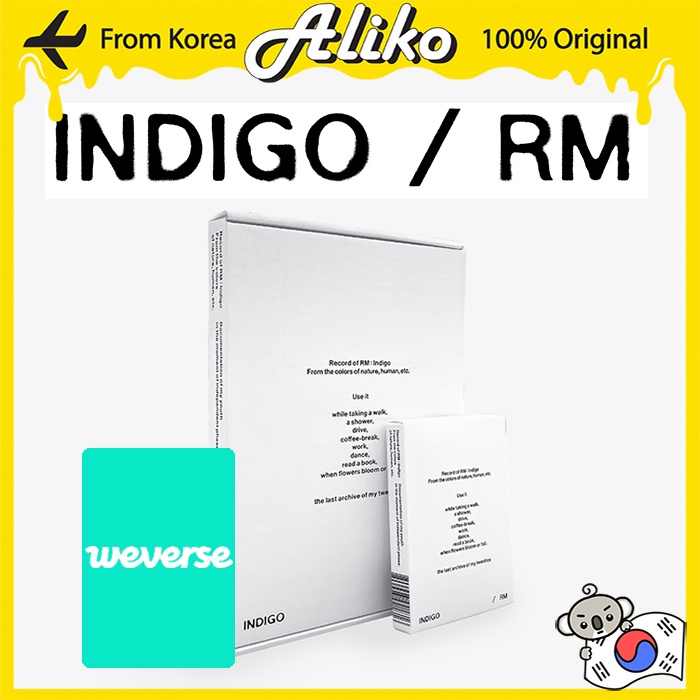 [WEVERSE POB] BTS RM 1st Solo Album - Indigo (Book Edition/Postcard ...