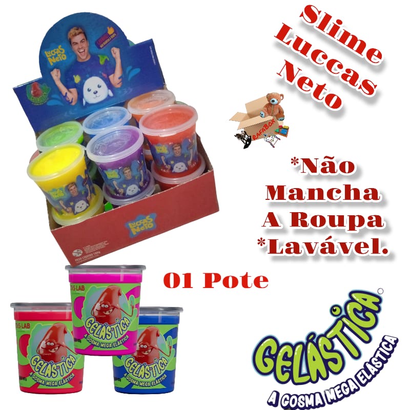 Slime Amoeba Geleca Geleinha Gelastica 01 Pote - Luccas Neto - Brilha ...