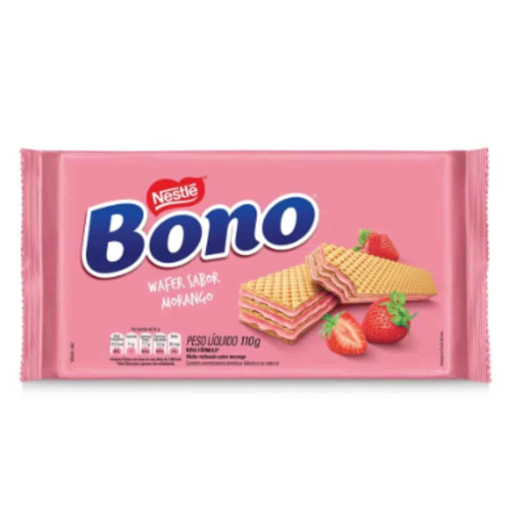 Wafer Bono sabor Morango 110g | Shopee Brasil