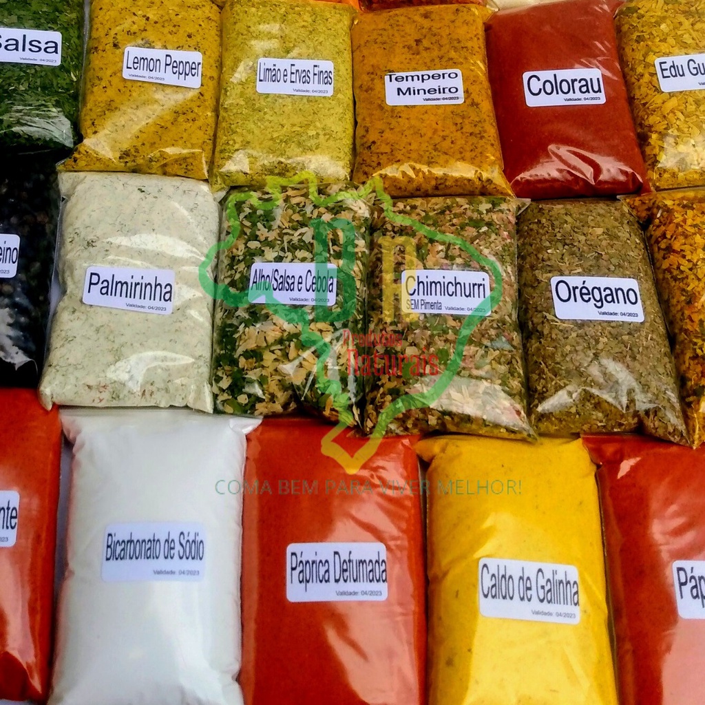 Temperos e Condimentos BR Produtos Naturais Embalagem Zip Lock - Corre ...