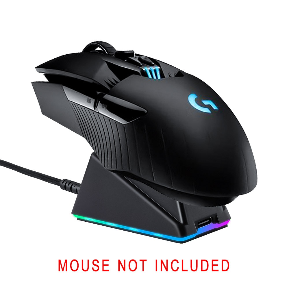 Carregador Sem Fio Para Mouse Jogos QI Recarregável Logitech G403 G703 PRO G502 G903 GPW Dock De ...