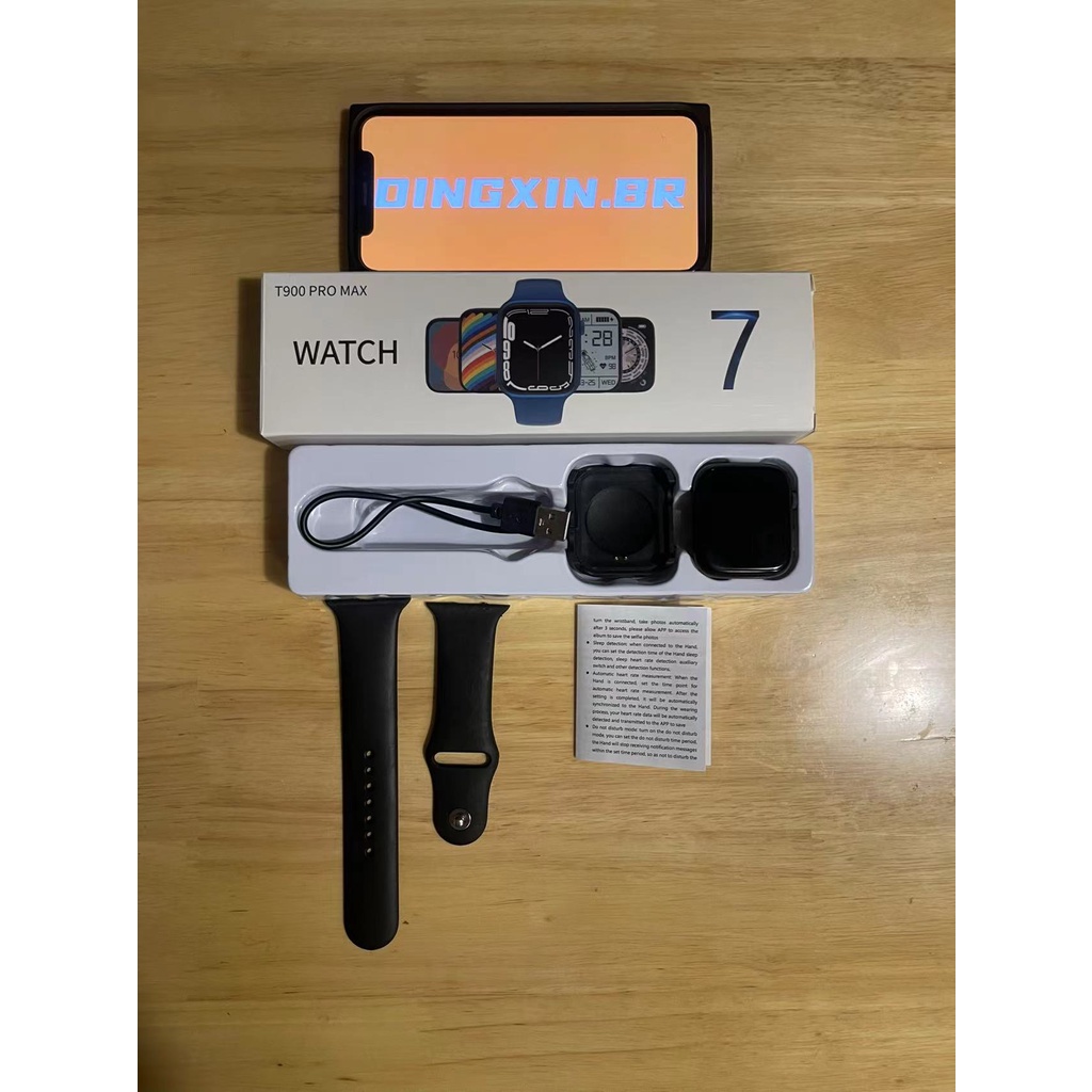 Série 7 T900 Pro MAX IWO Smart Watch IP67 À Prova D'água Monitor De ...