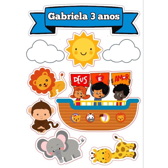 topo de bolo personalizado 3 palavrinhas | Shopee Brasil