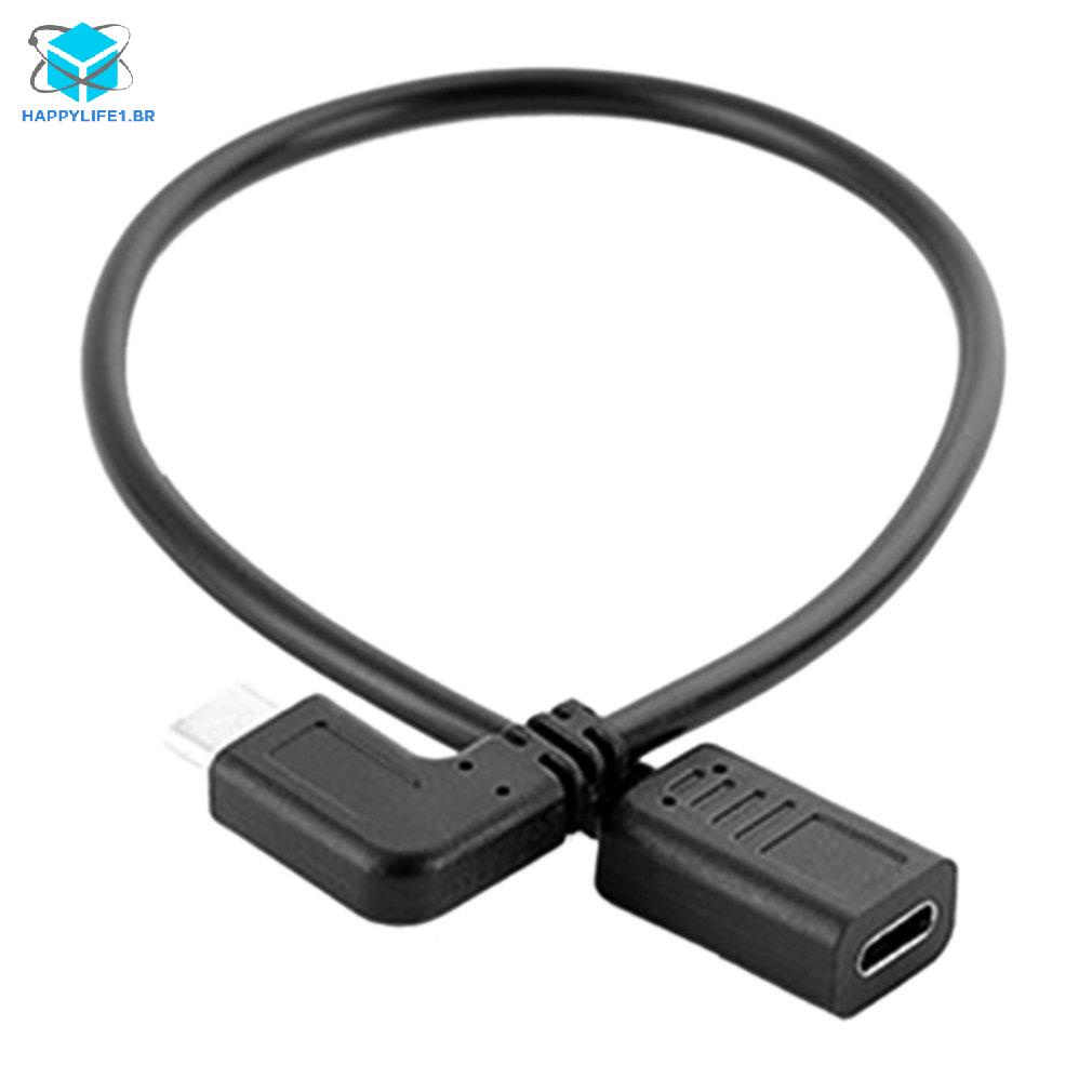 Reversible Design Type C USB 90 Degree Male To USB-C Female Extension ...