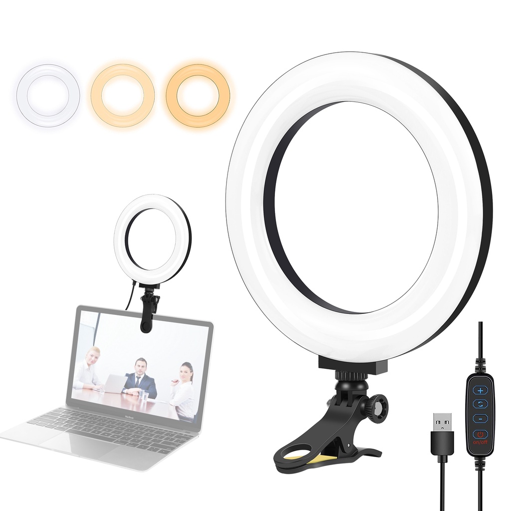 Ring Selfie Lights De Vídeo Com Suporte Para Monitor De Cor Dupla LED ...