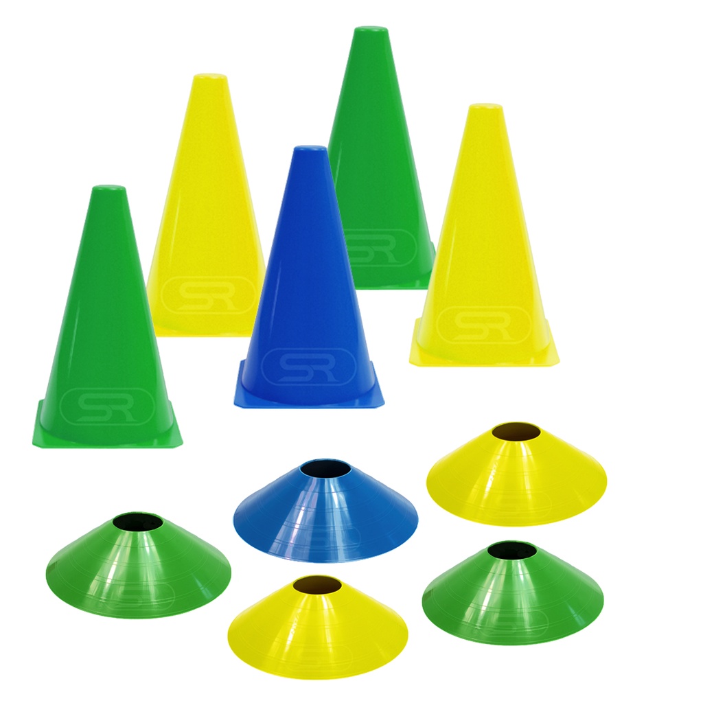 Kit 5 Cones + 5 chapéus chinês coloridos Treino Funcional Agilidade ...