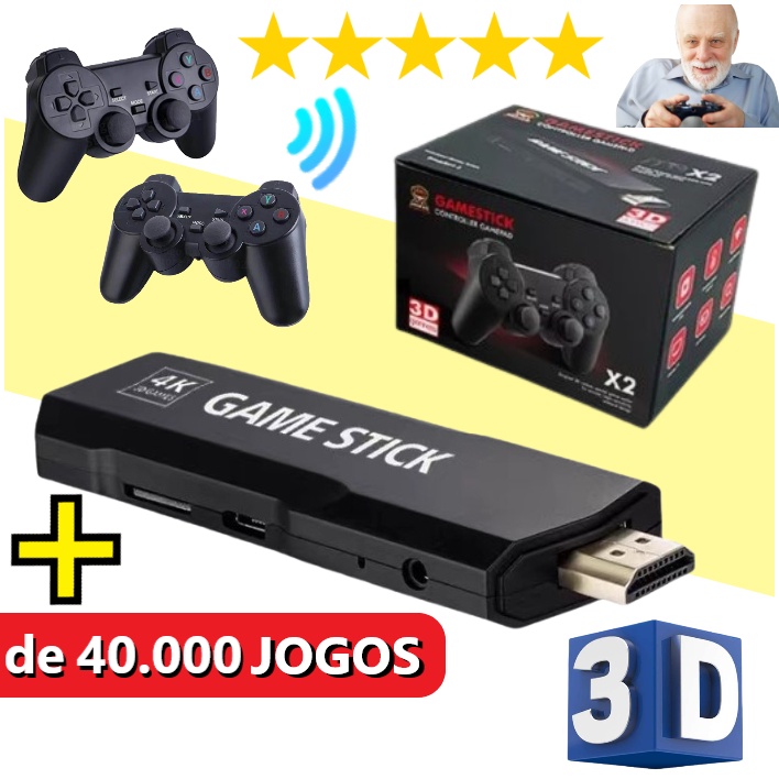 video Game stick 4k gd10 2022 GD10 pro 3D 64GB/128GB Versão 4.6 ...