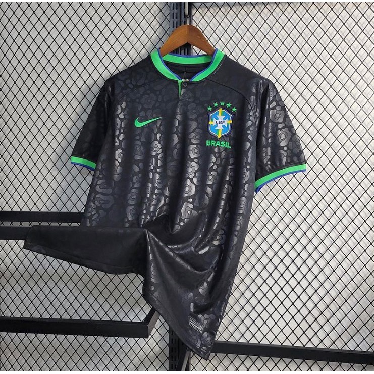 Camisa Do Brasil Black Pantera Preta Edição Especial Copa Do Mundo 2022 ...