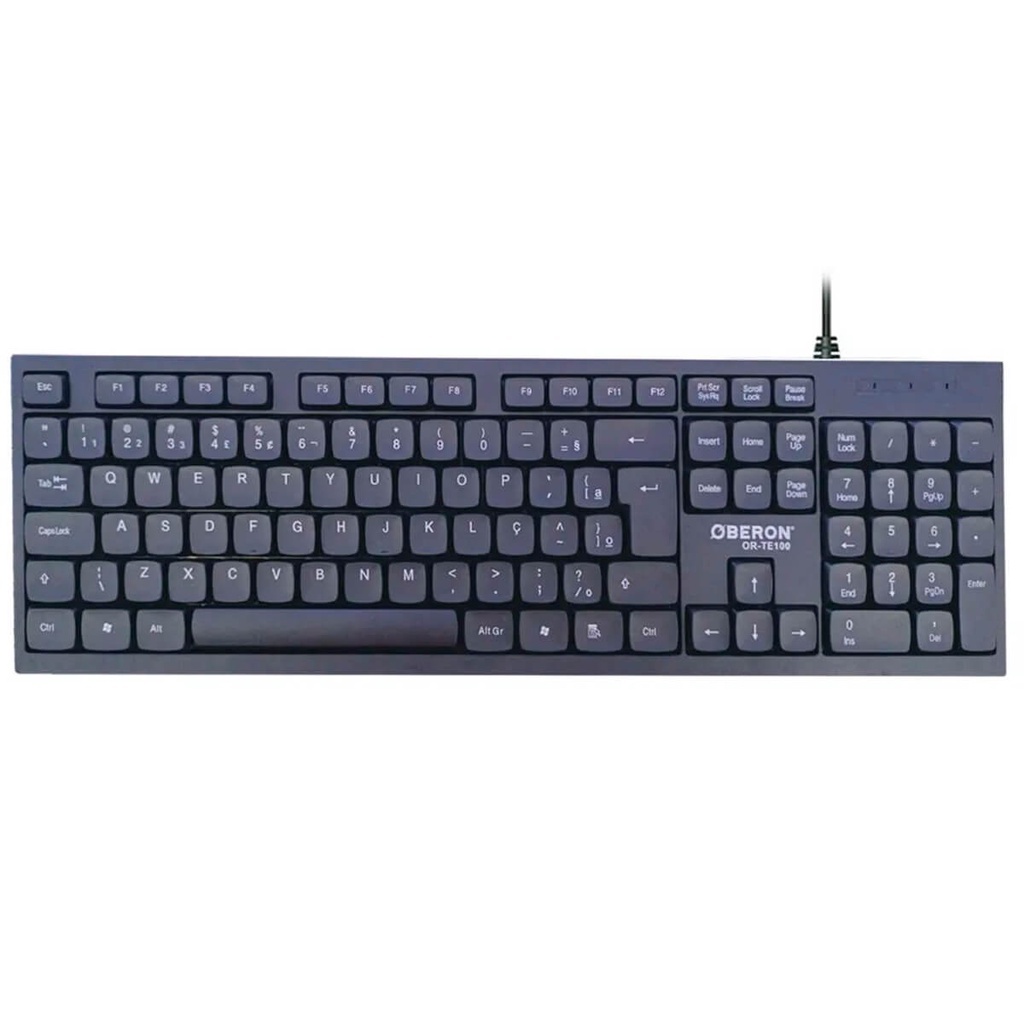 Teclado Usb Padrão ABNT2 Brasileiro Super Macio Notebook Pc Computador ...