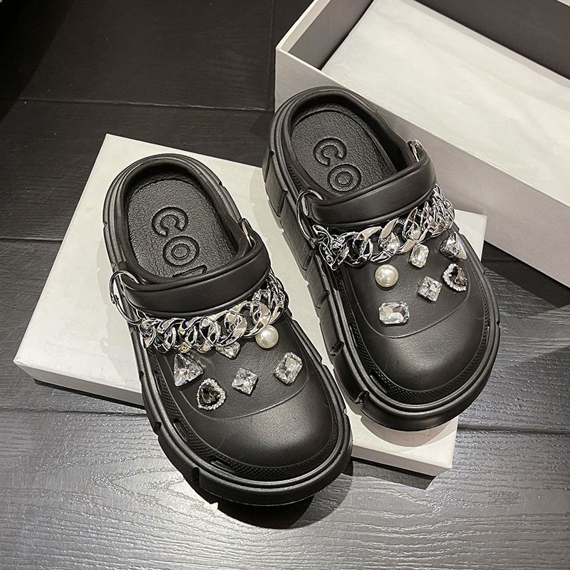 Moda Punk Jibitz Croc Corrente De Diamante Encantos Alfinetes De Metal ...