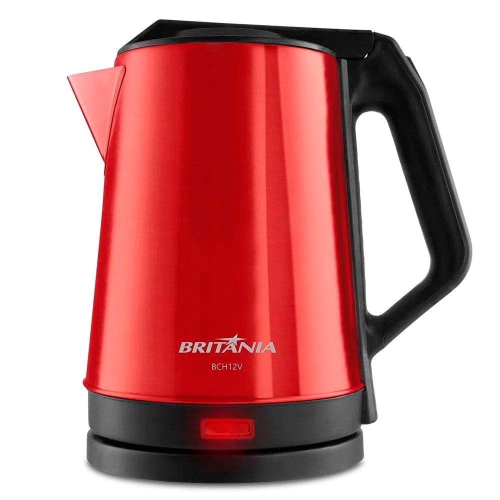 Chaleira Elétrica 127v de Inox 1,9 Litros Vermelho Britania Bch12v | Shopee Brasil