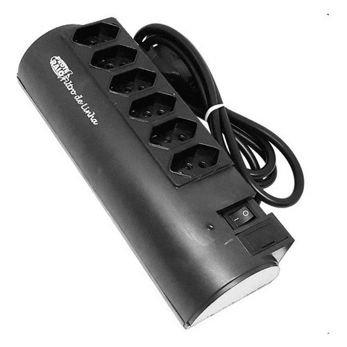 Filtro De Linha 6 Tomadas 1,20m Bivolt 10a Preto Pw | Shopee Brasil