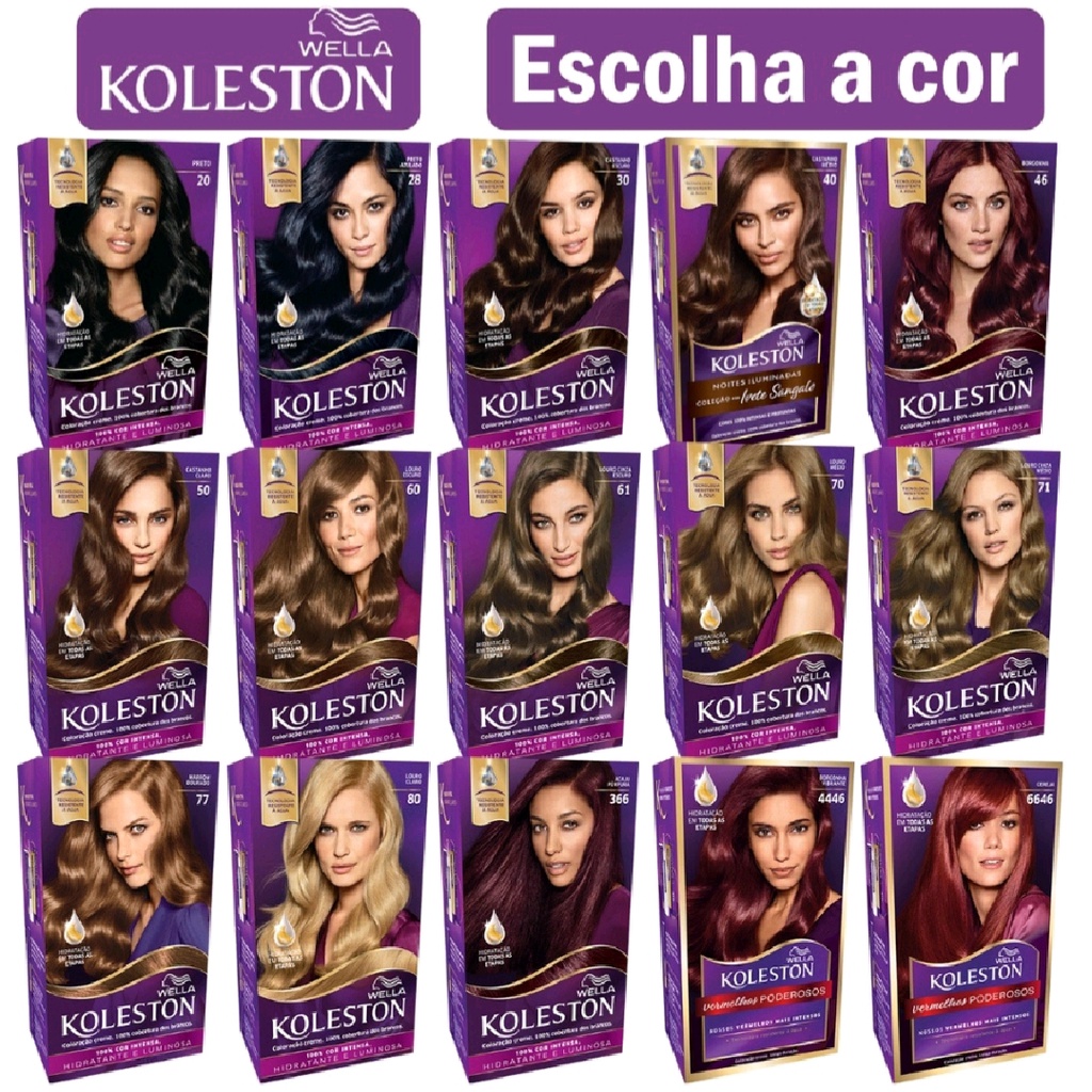 Tintura para Cabelo Koleston - Todas as Cores | Shopee Brasil