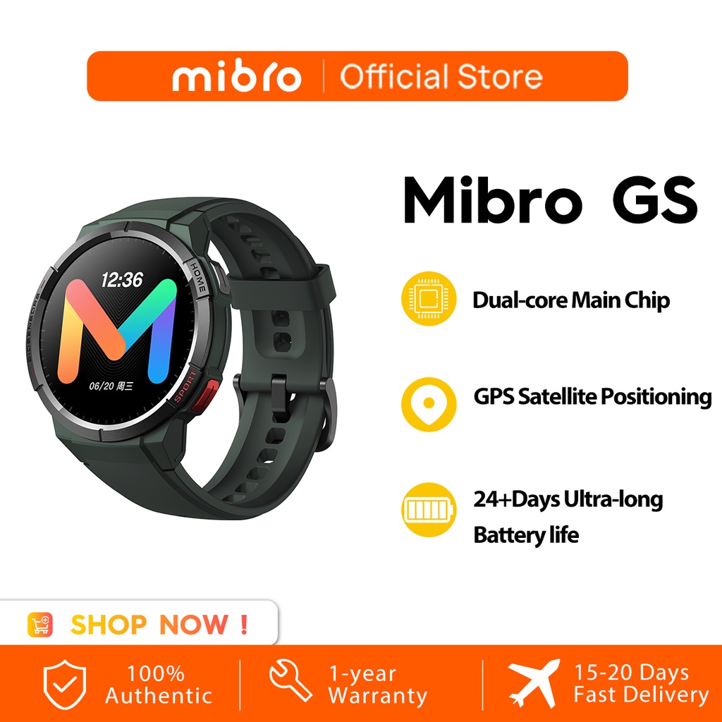 Smartwatch Mibro GS GPS 1.43 Polegadas Tela HD AMOLED 5ATM Impermeável ...
