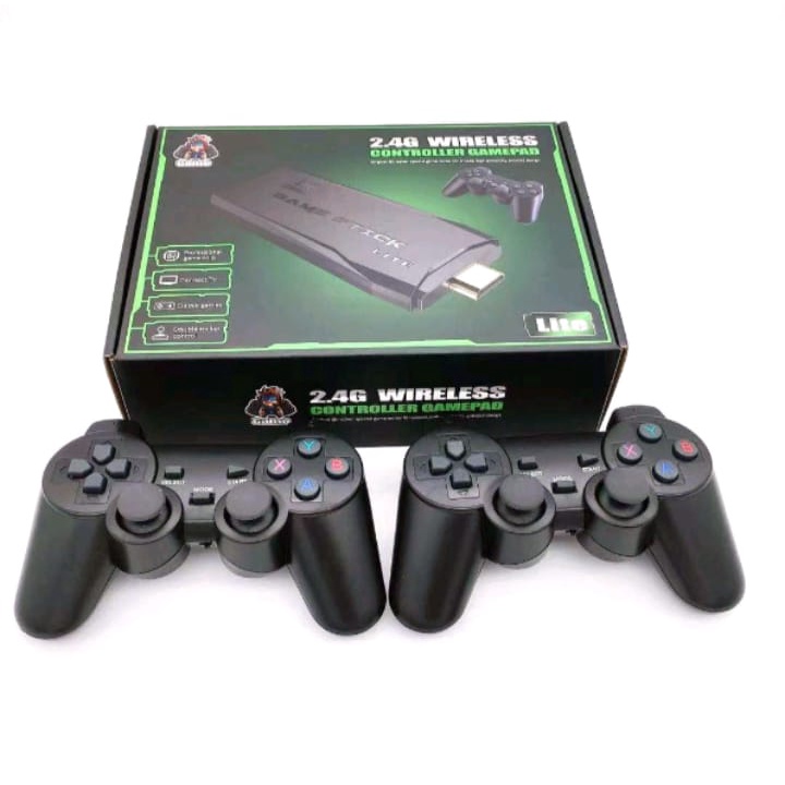 Video Game Stick Retro 4K 10 mil jogos 64GB 2 Controles Sem Fio MAME ...