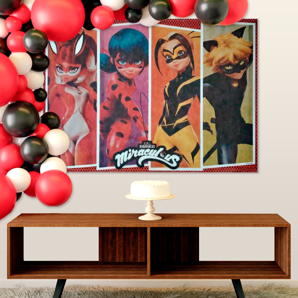 Painel Ladybug TNT Decorativo- Painel decoração festa 1,40m GIGANTE ...