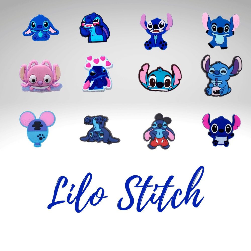 Pin Enfeites Botons Jibbitz Broches Para Crocs Lilo Stitch | Shopee Brasil