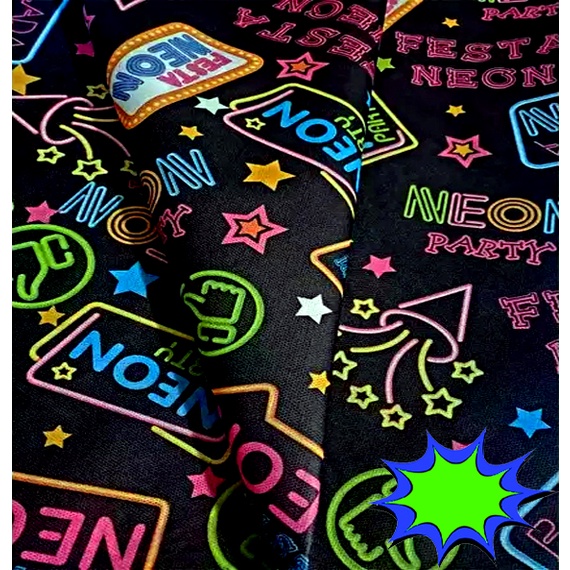 Tnt Estampado Festa Neon Balada 1,40m X 2,00m | Shopee Brasil