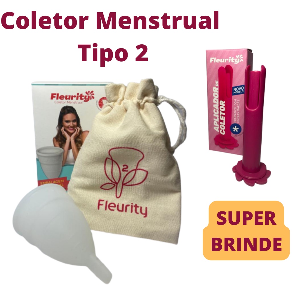 Coletor Menstrual de Silicone Fleurity Tipo 2 | Shopee Brasil