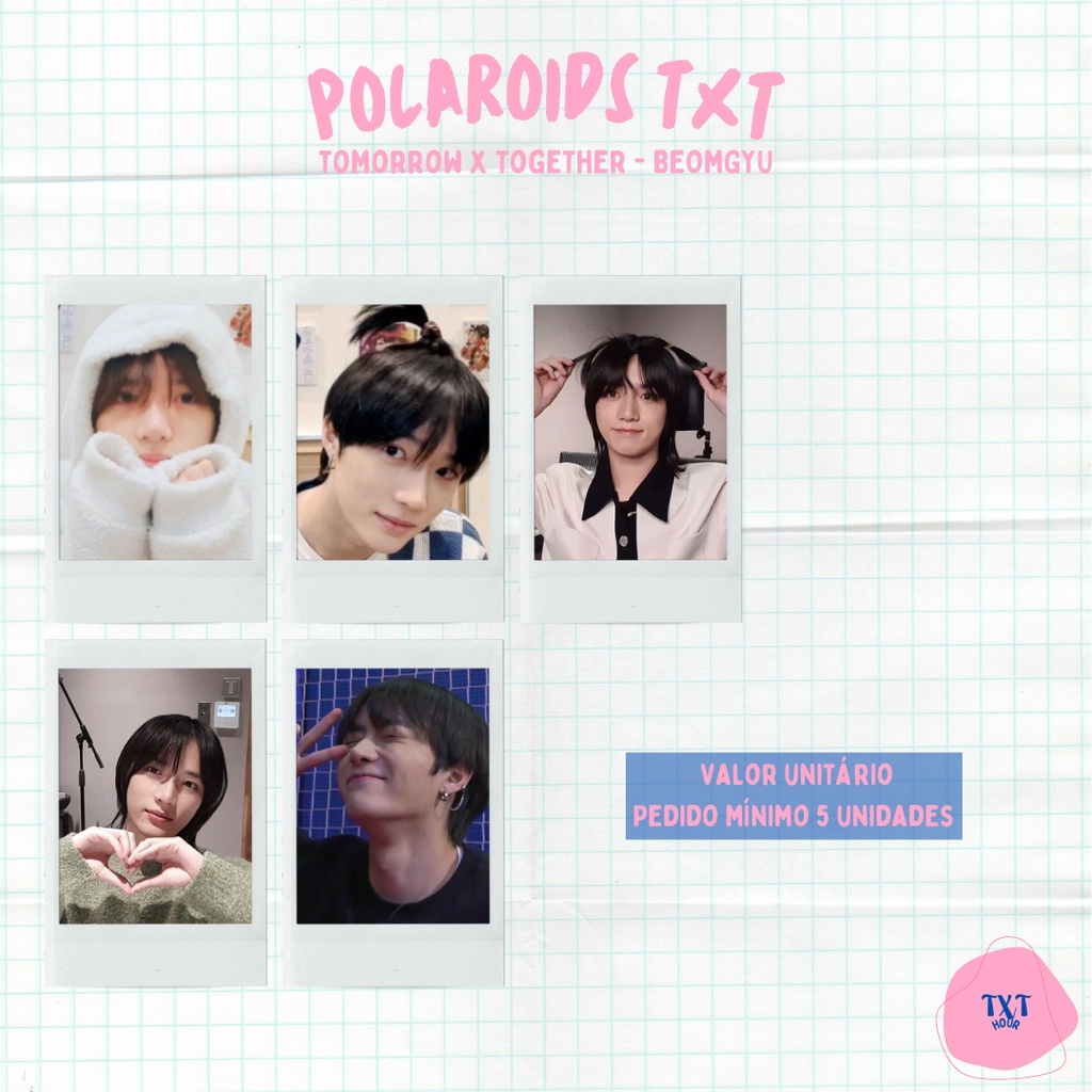 POLAROID TXT (TOMORROW X TOGETHER) BEOMGYU | kpop fanmade | Shopee Brasil