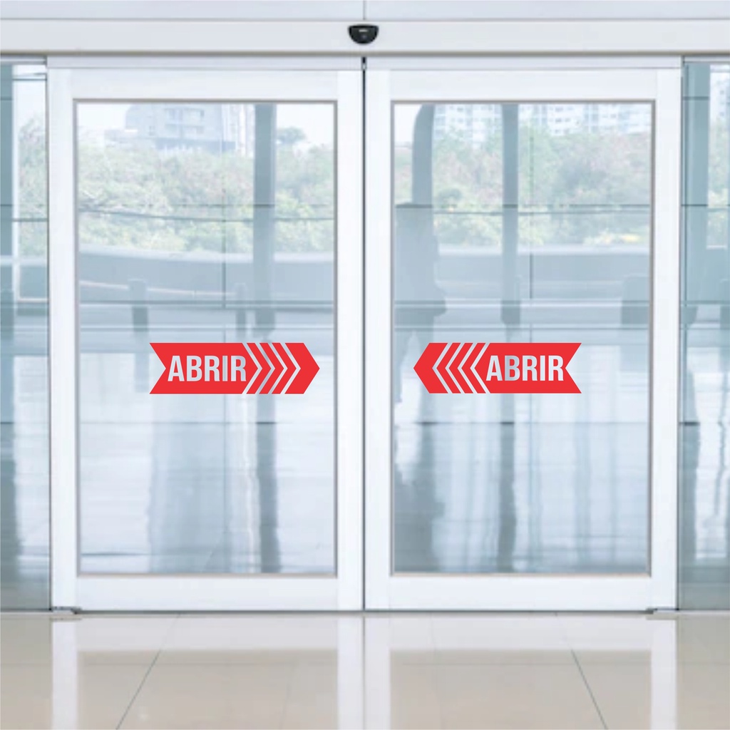 Adesivo Seta Segurança Cuidado Porta Vidro Deslizante 40x12cm | Shopee ...