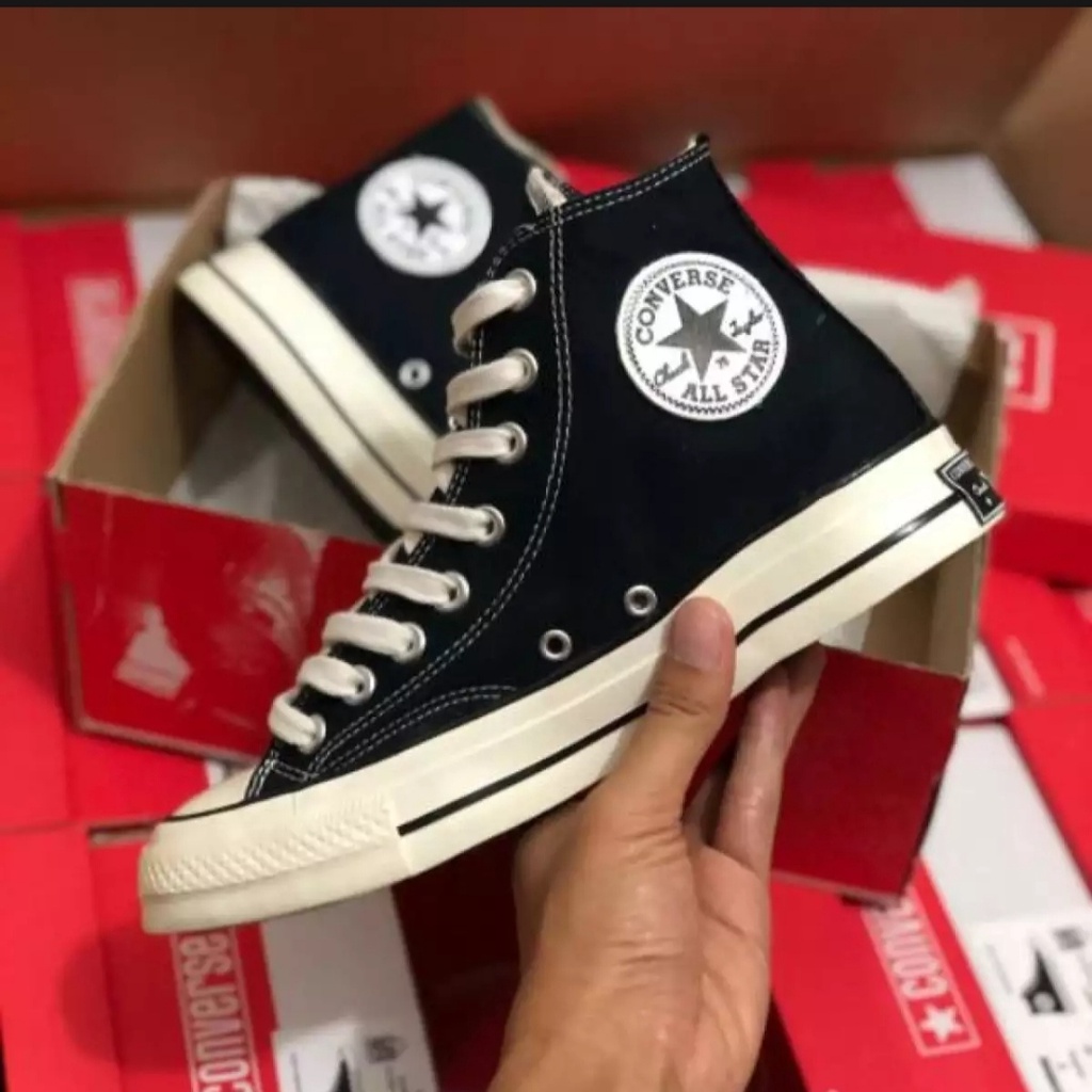 CONVERSE CHUCK TAYLOR STAR 70S Alta Preta Branco EGRET CT UNDFEATED ...
