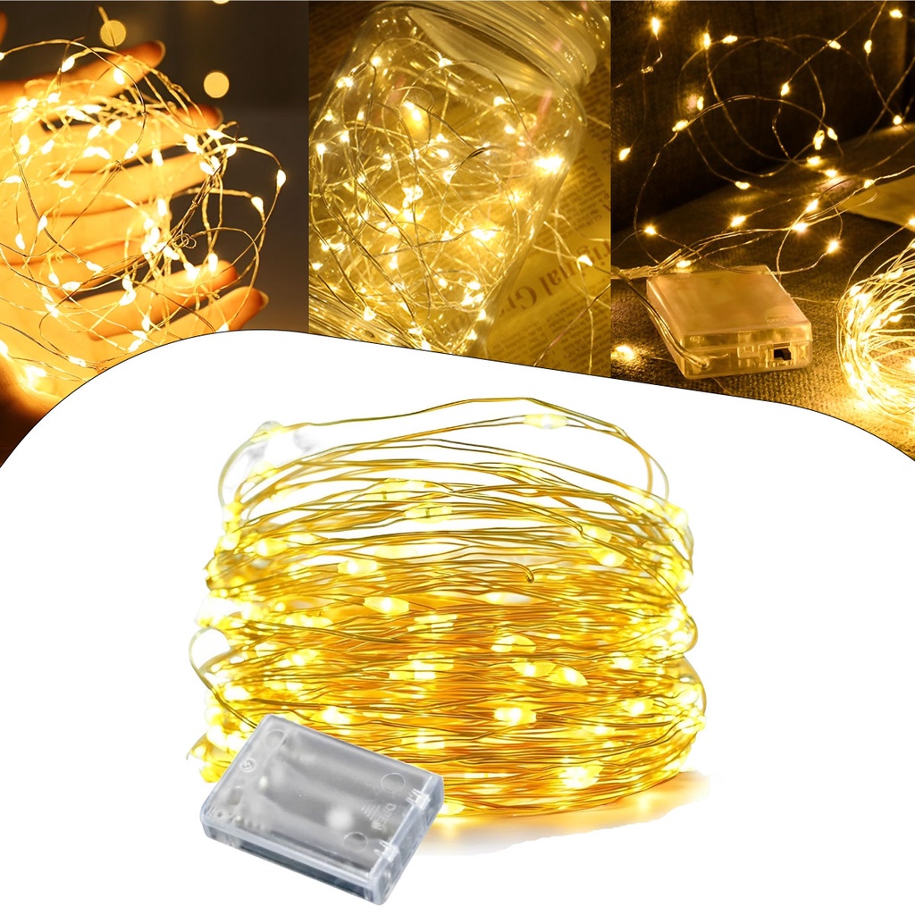 Fio De Led Fio Fada Prata Cordão De Luzes Natal E Festa Luzes De ...