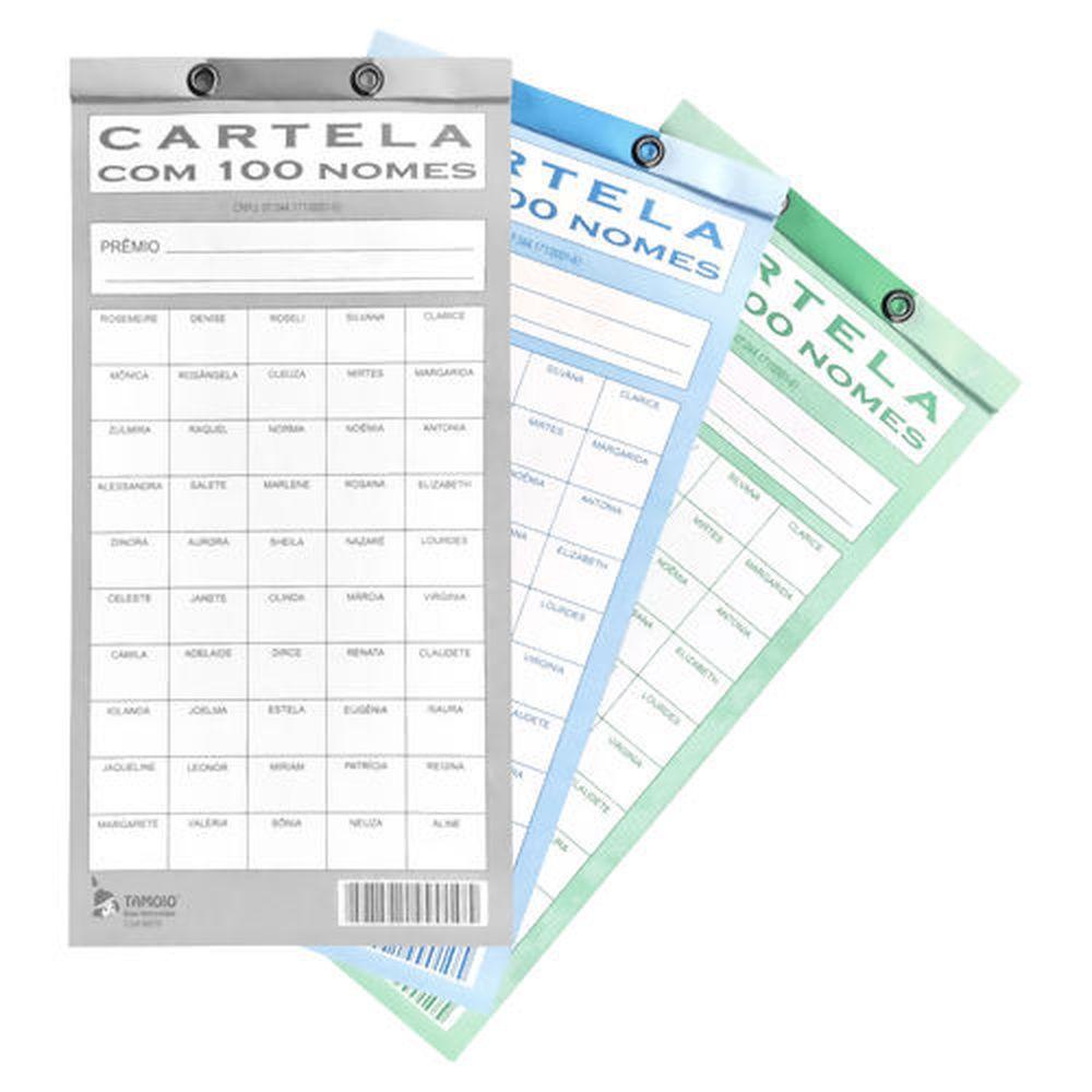 Cartelas de Rifa 100 nomes Tamoio | Shopee Brasil