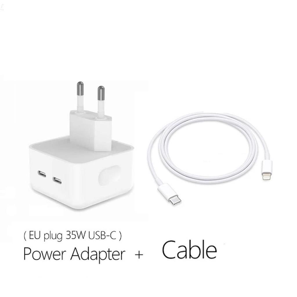 Adaptador De Energia 35W Dupla USB C Com Carregador Rapido | Shopee Brasil