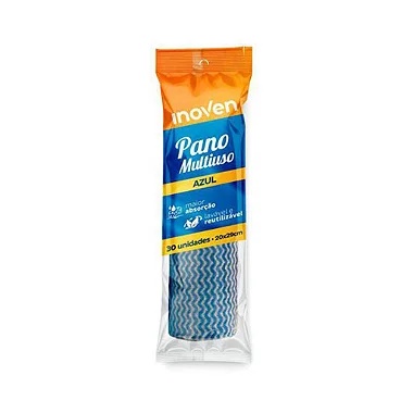Pano Multiuso Inoven 20x29CM Com 30 Panos - AZUL | Shopee Brasil