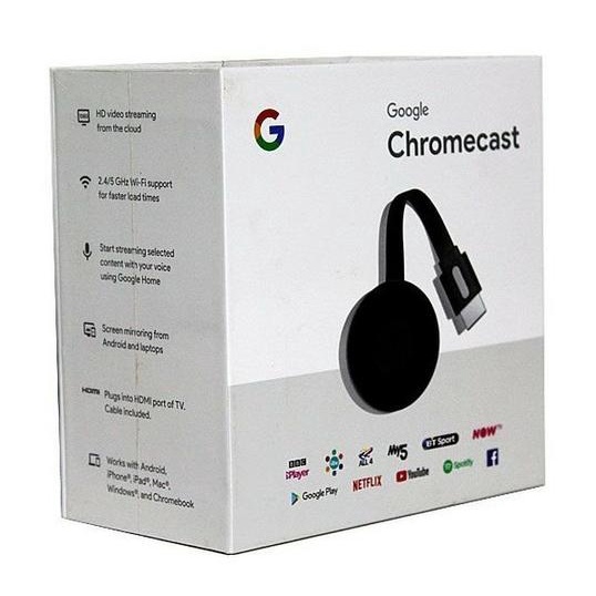 Chromecast 3 Preto Lacrado | Shopee Brasil