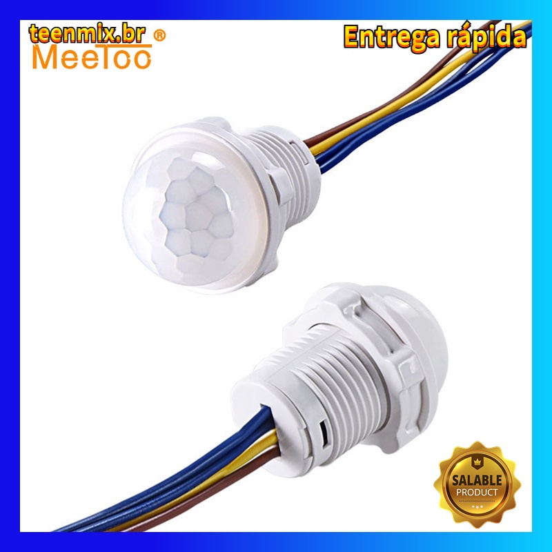 1 Pcs Mini LED PIR Motion Sensor Detector Interruptor De Luz ...