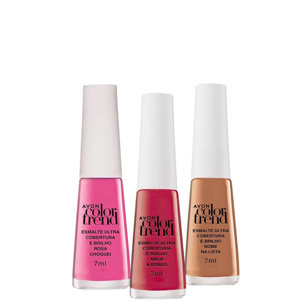 Kit 3 Esmaltes Avon Color Trend 8 ml | Shopee Brasil
