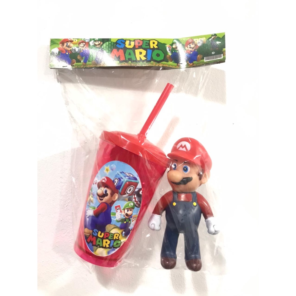KIT de Boneco Mario + Copo Twister de 480ML | Shopee Brasil
