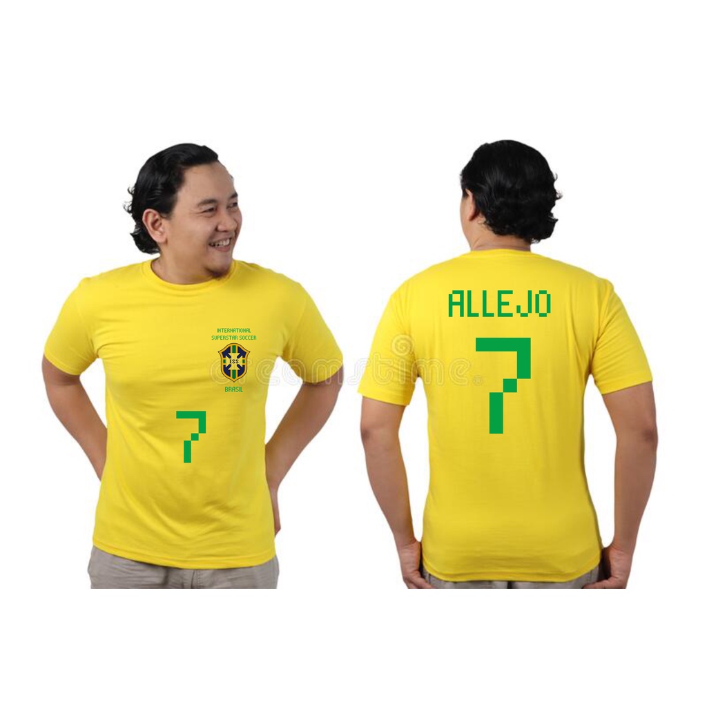 Camisa Brasil 7 Allejo Amarela Unissex Pronta Entrega | Shopee Brasil