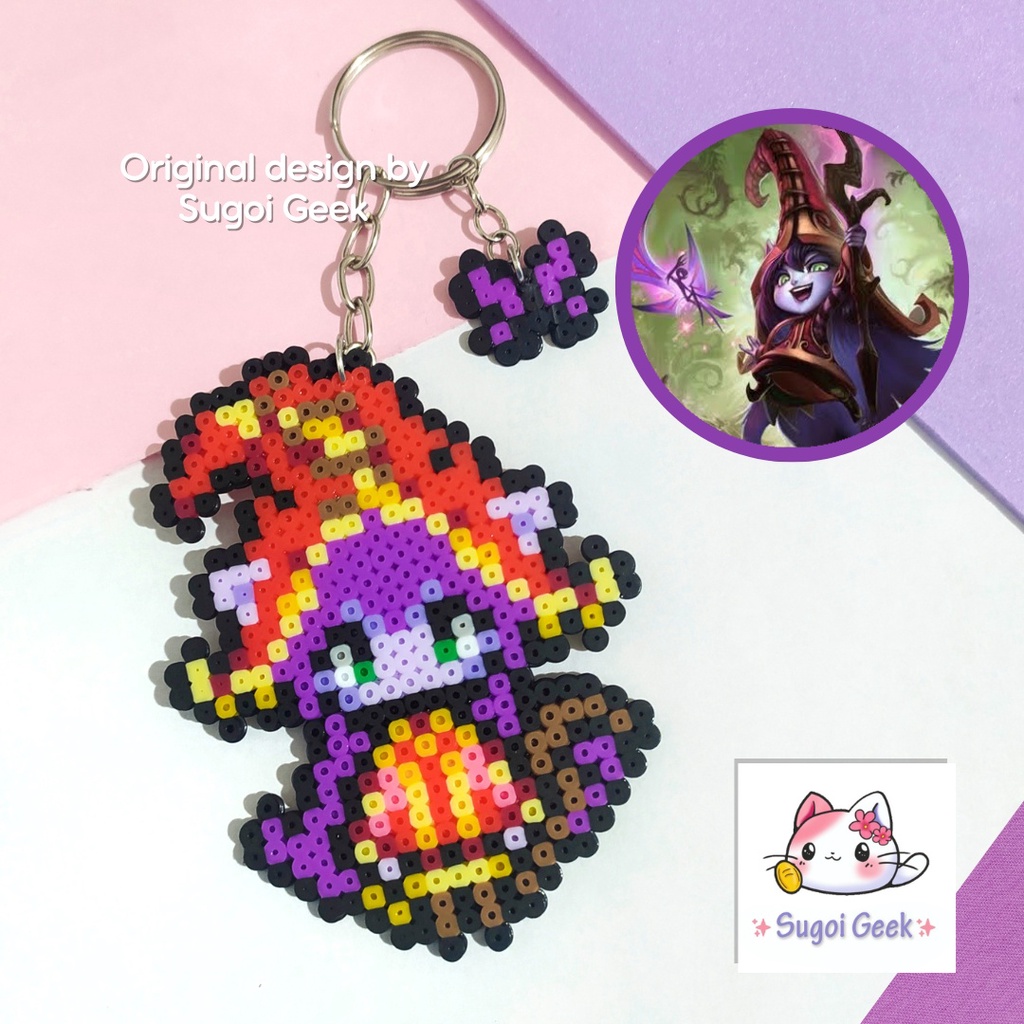 Chaveiro Lulu Skins League Of Legends Hama Perler Beads | Shopee Brasil