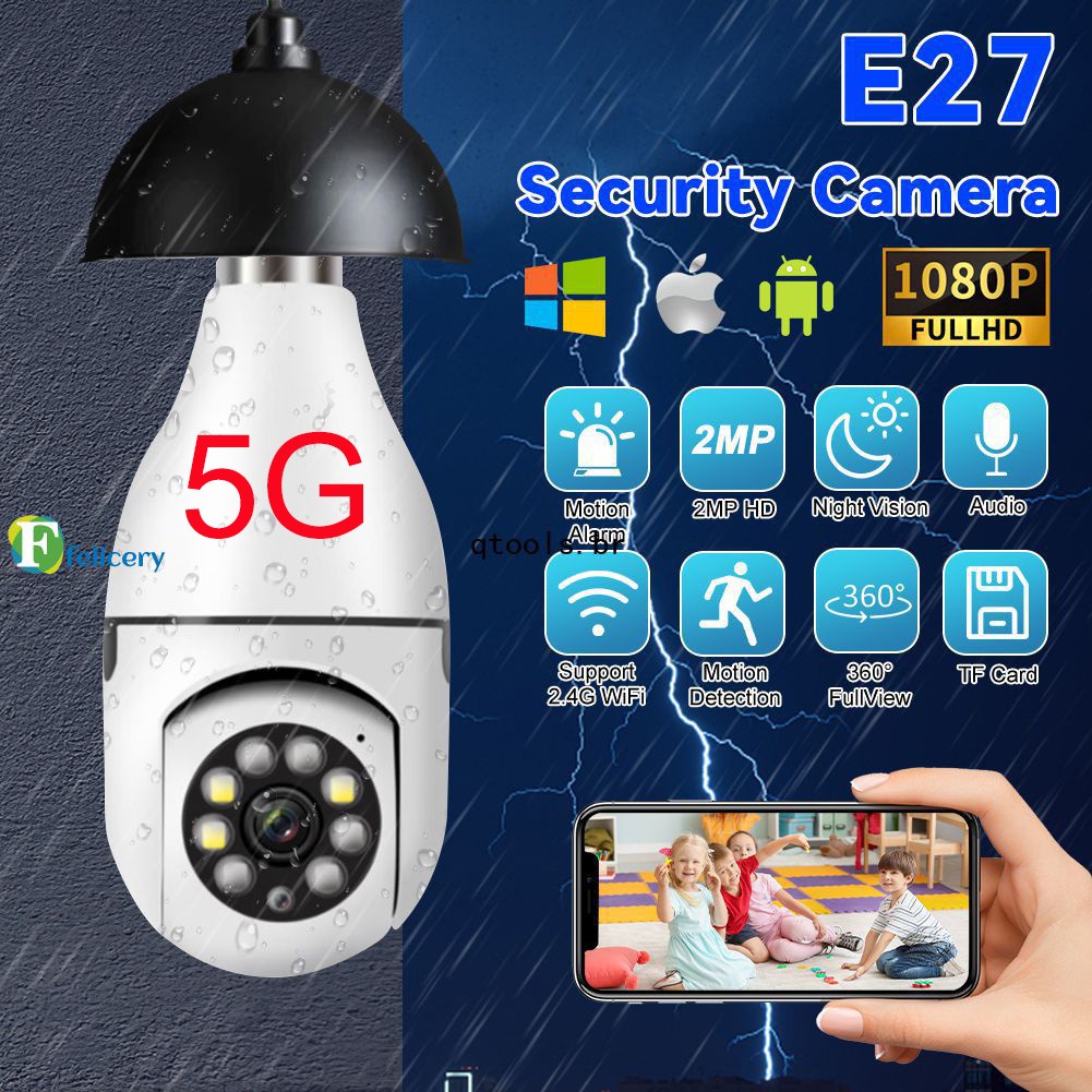 Câmera De Segurança Sem Fio Cctv Wifi Externa IP 1080P 2.4 5G ...