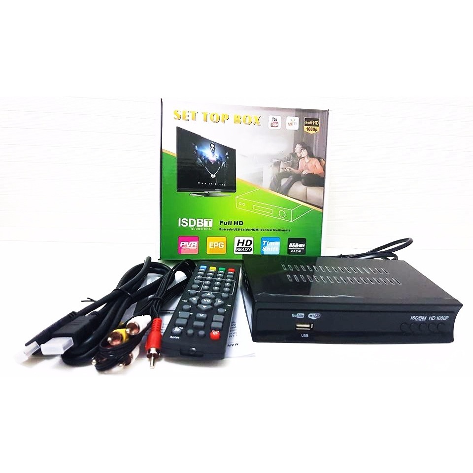 Conversor Digital Tv Sinal Analogico Set Top Box Gravador 1080p Full Hd ...