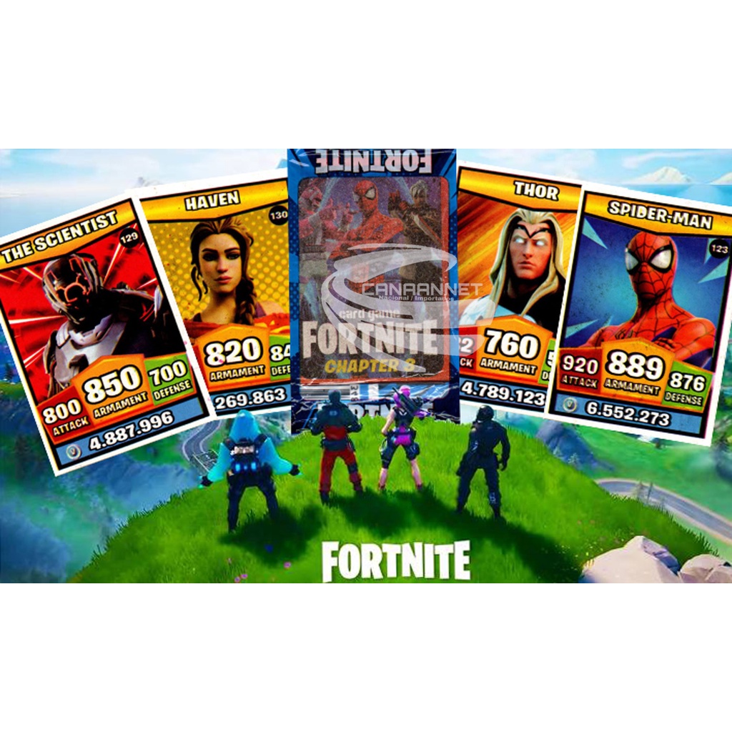 25 Pacotinhos De Cards Fortnite(100 Cards) | Shopee Brasil