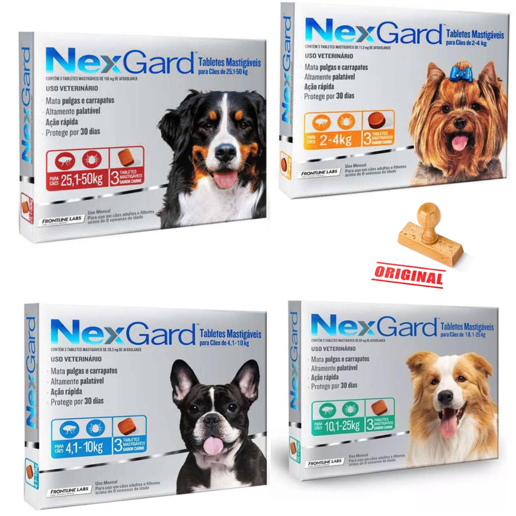 Nexgard original caixa lacrada 3 Comprimidos. | Shopee Brasil